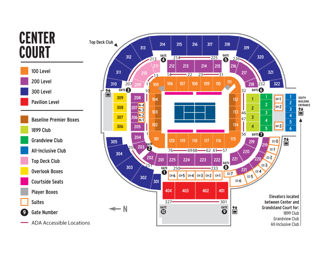 Maps and Seat Views - Cincinnati Open