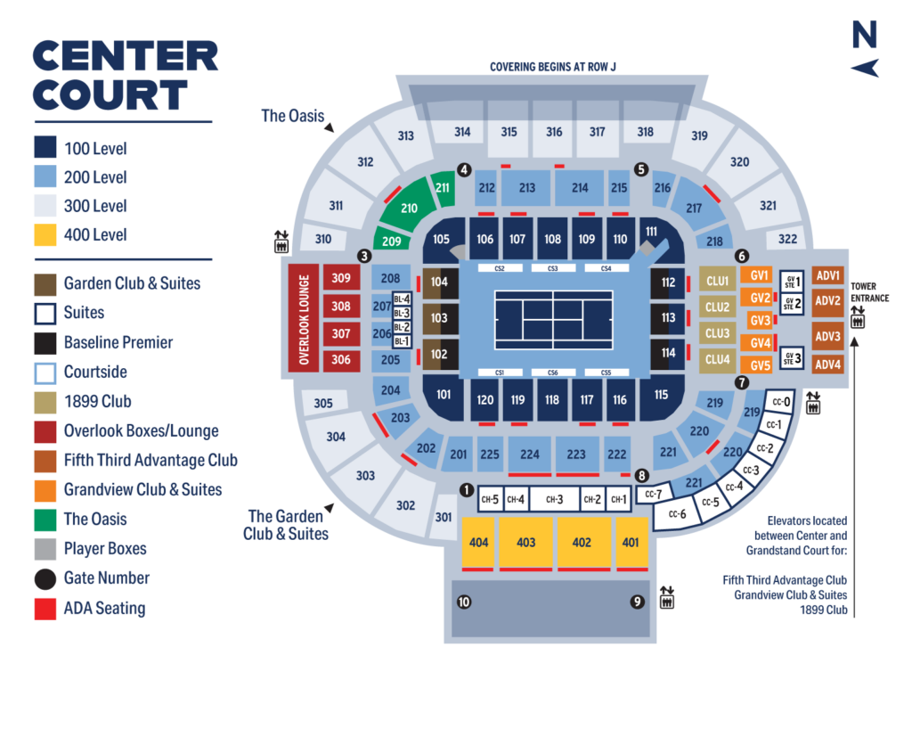 Stadium Maps - Cincinnati Open