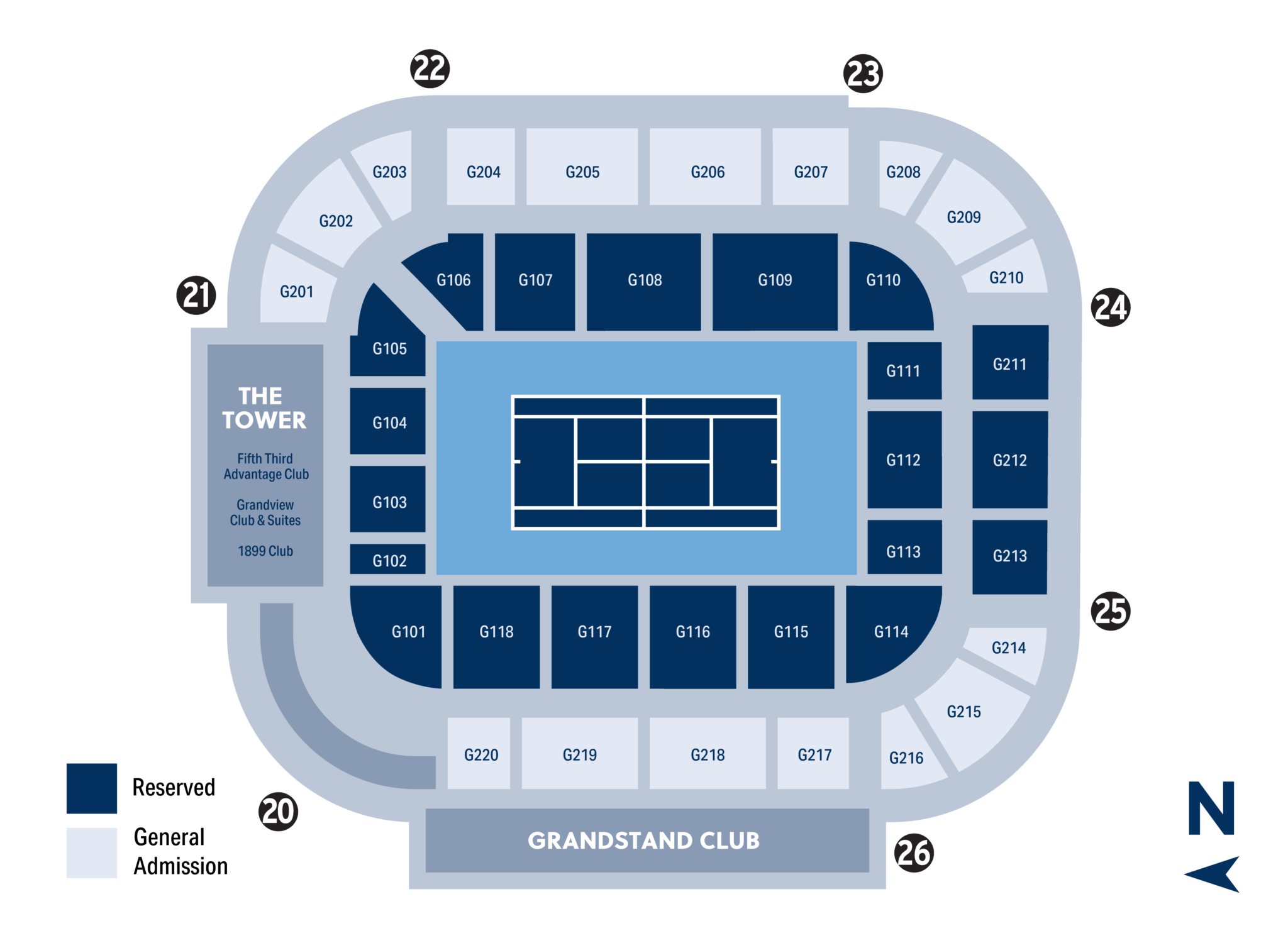 Stadium Maps - Cincinnati Open