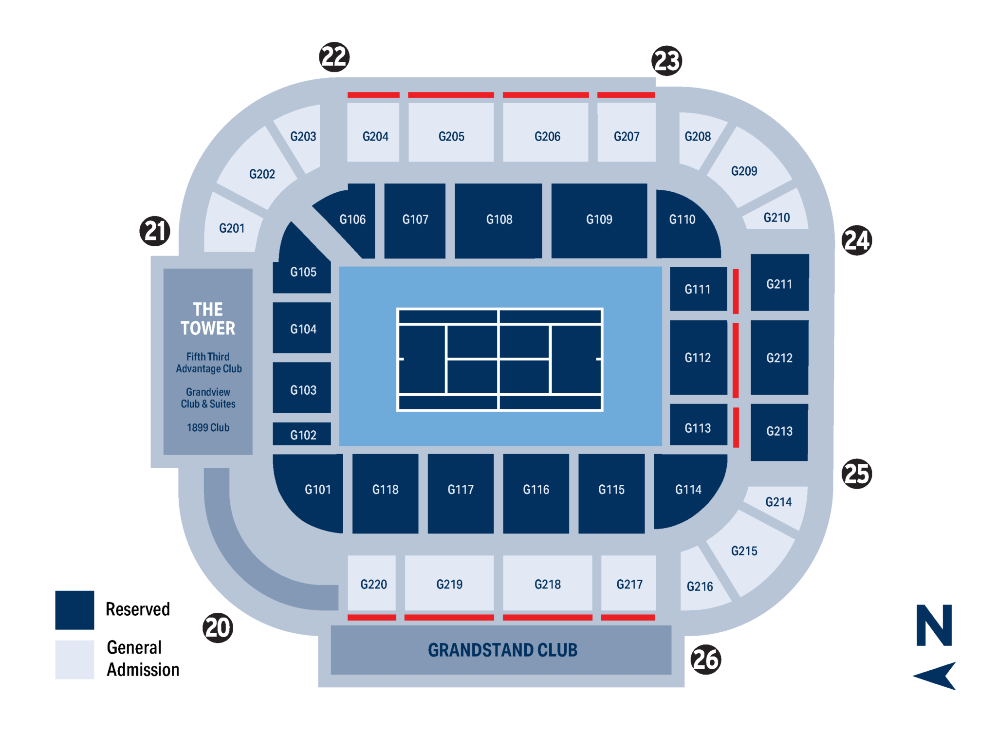 Stadium Maps - Cincinnati Open